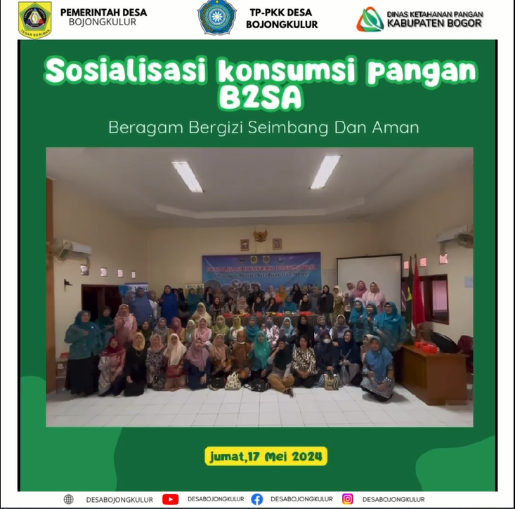 Sosialisasi Konsumsi Pangan B2SA - Desa Bojongkulur